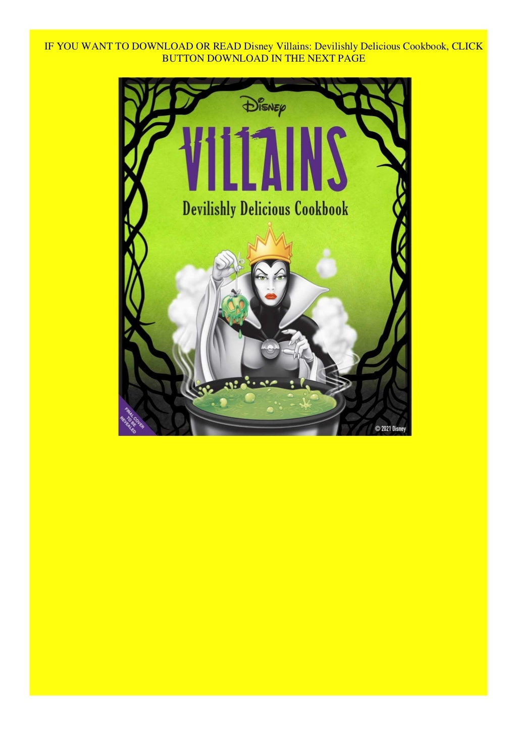 [PDF] Disney Villains Devilishly Delicious Cookbook