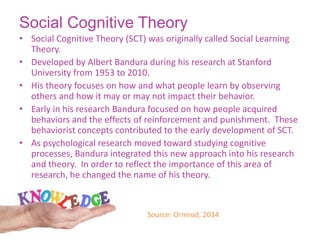 Social Cognitive Theory Application Product 3 | PPTX