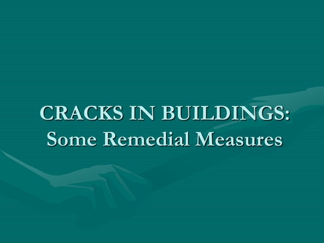 Building cracks for structural and non structural | PPT