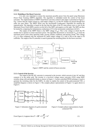 Electric Vehicle as an Energy Storage for Grid Connected Solar Power System | PDF