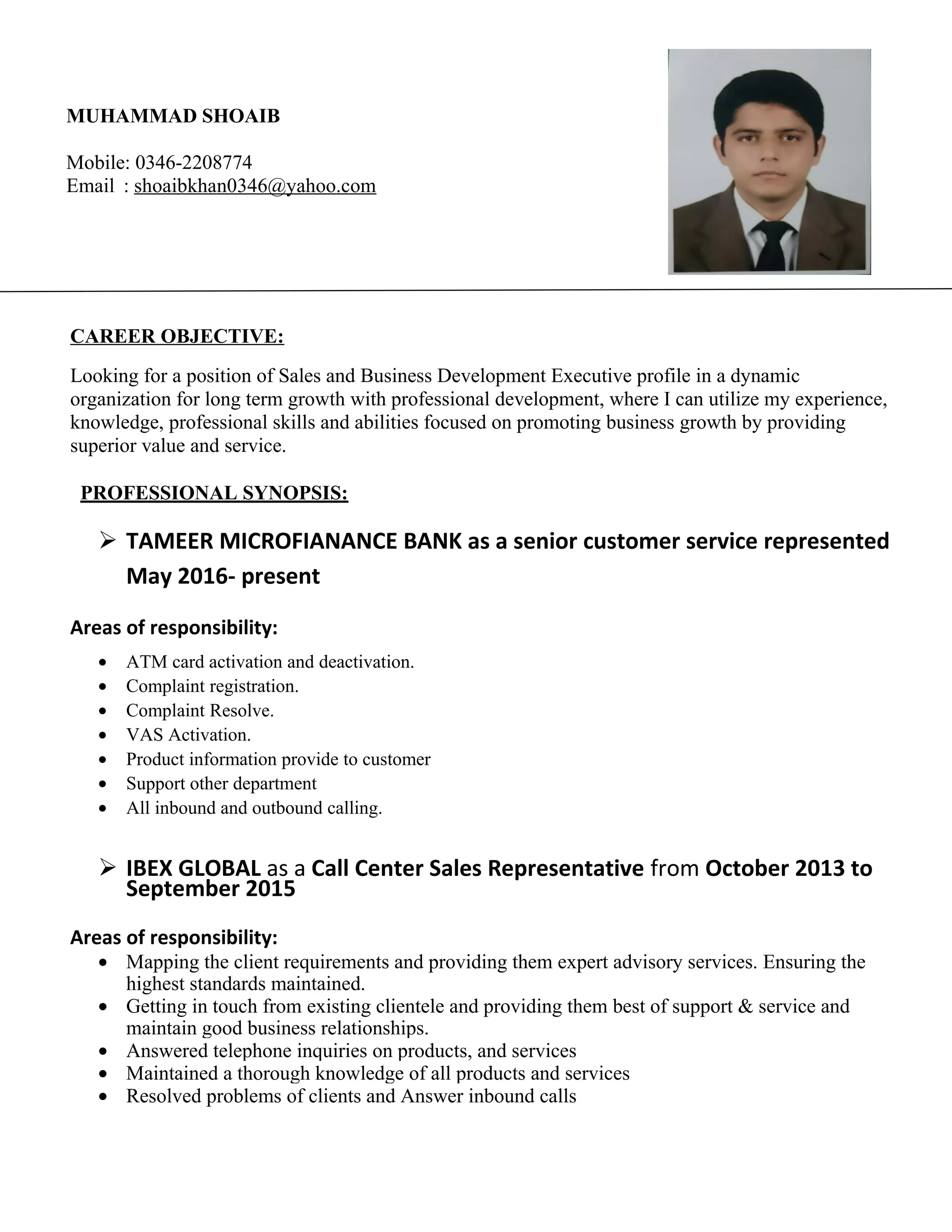 shoaib cv | PDF