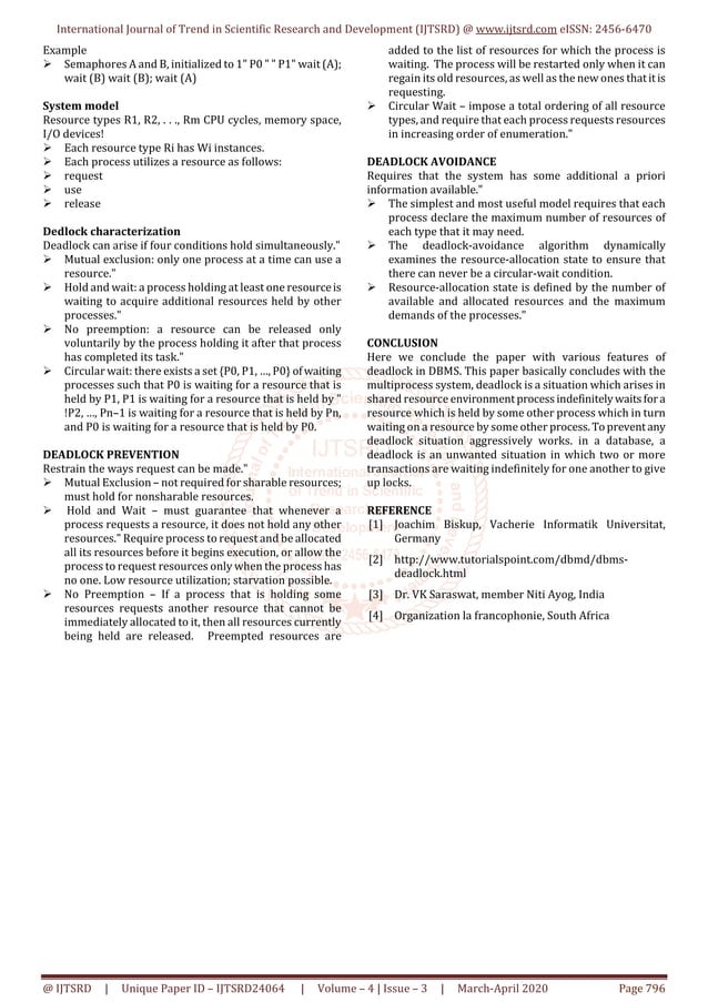 Deadlock in DBMS | PDF