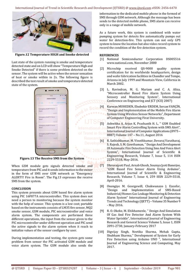 Design and Construction of GSM Based Fire Alarm System using PIC Microcontroller | PDF