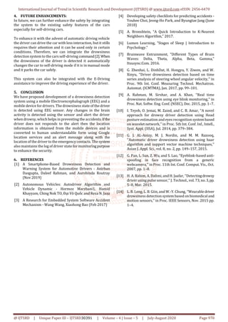 Detection of Drowsiness using Electroencephalograph Sensor | PDF
