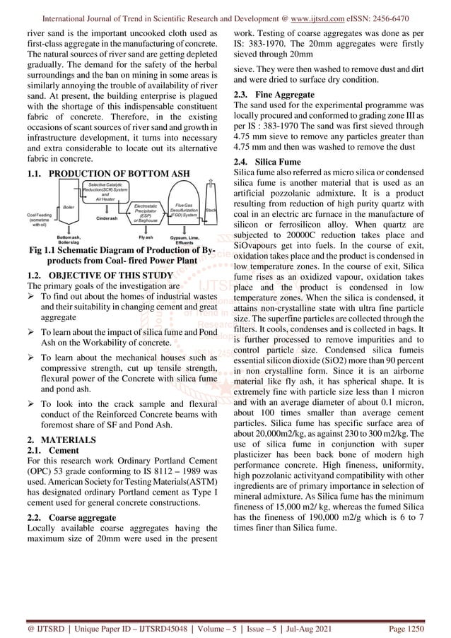 Experimental Study of using Pond Ash as Partial Replacement for Fine ...