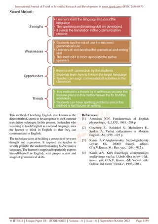 Methods of Teaching Phrases to the Students of Non Philological ...