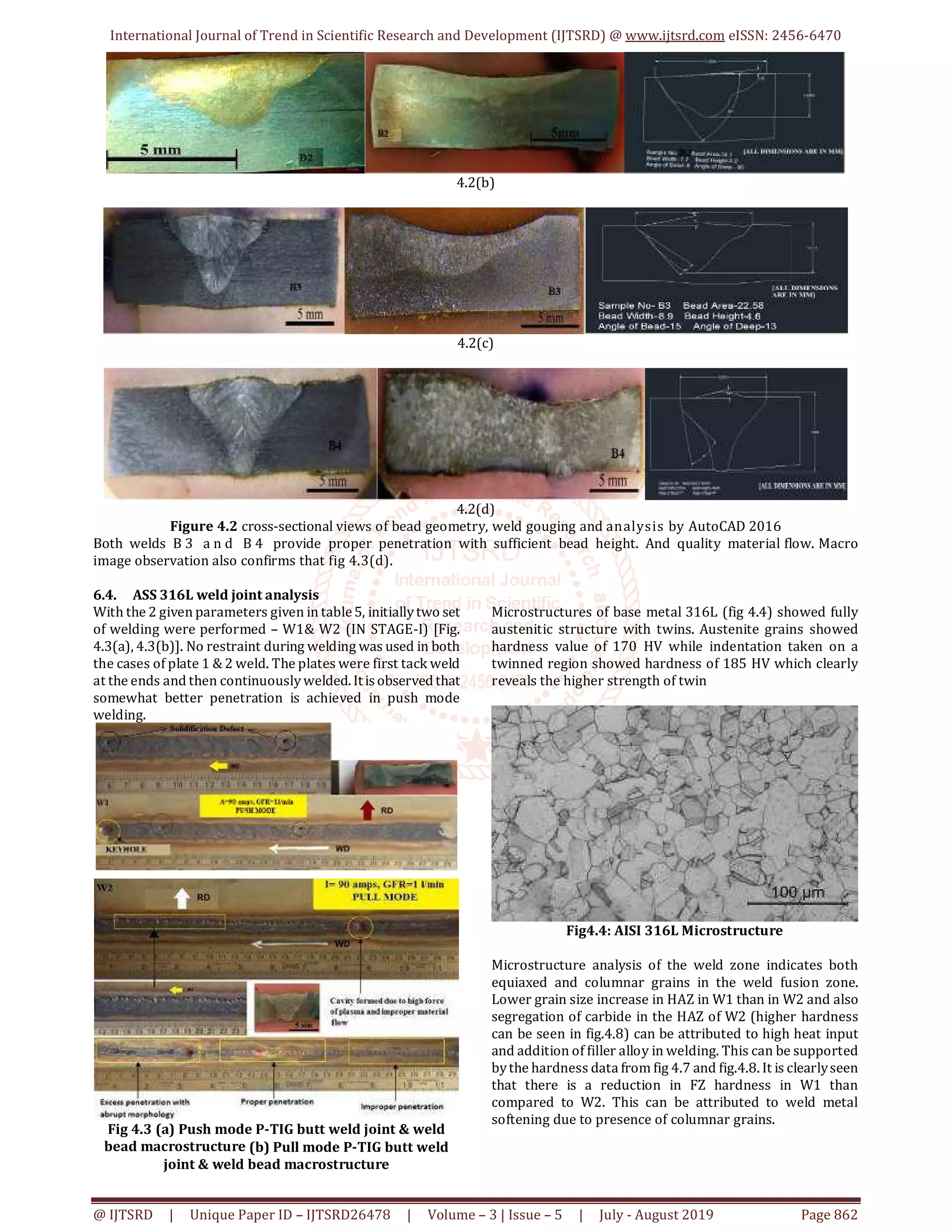Microstructural and Mechanical Properties Analysis of Plasma ARC Welded 316L Austenitic ...