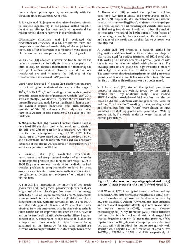 Microstructural and Mechanical Properties Analysis of Plasma ARC Welded 316L Austenitic ...