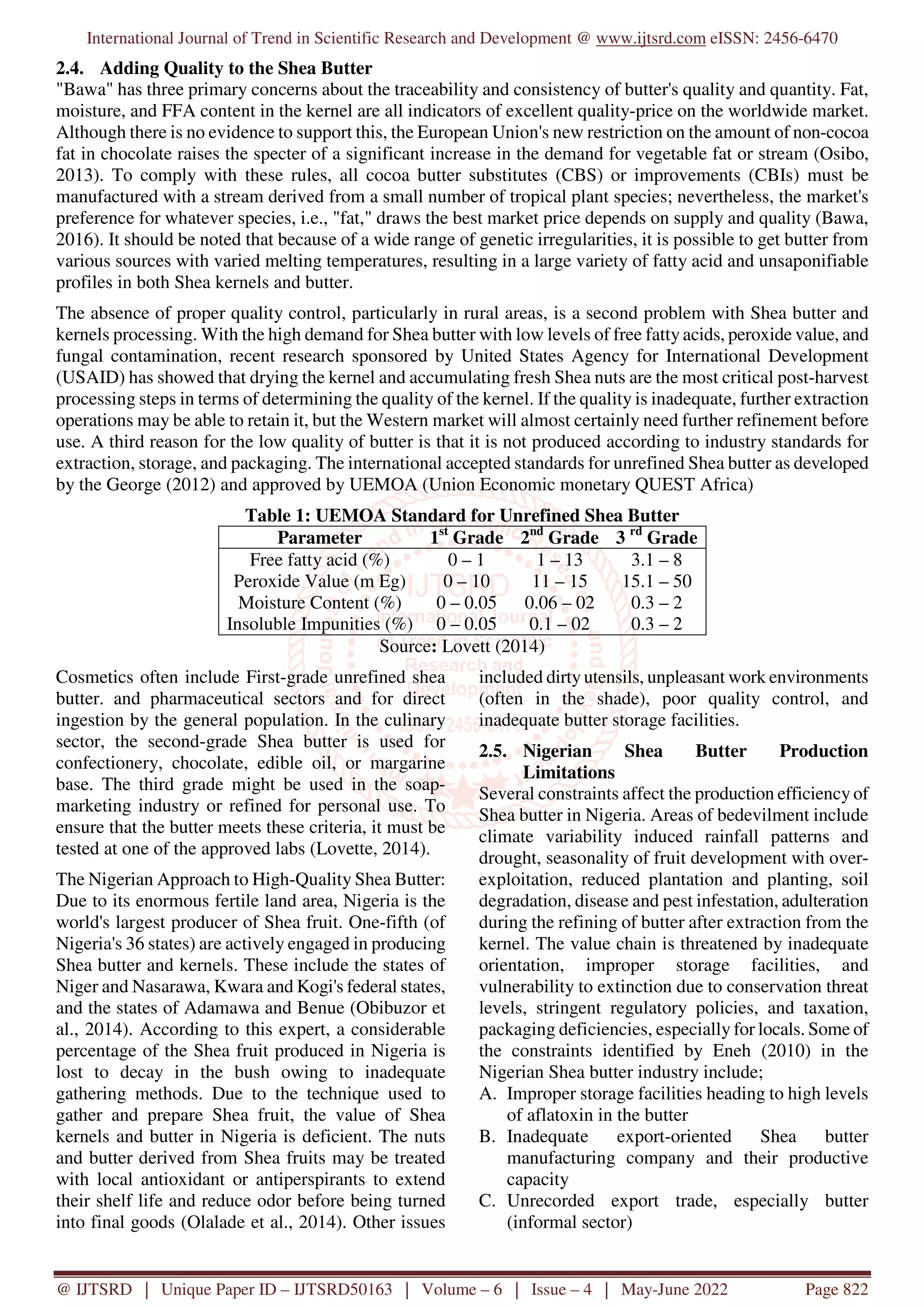Preliminary Examination of the Processes of Production and Value Chain ...