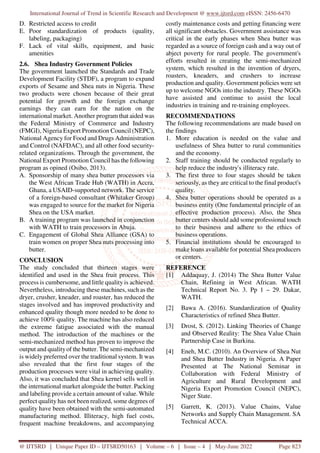 Preliminary Examination of the Processes of Production and Value Chain ...