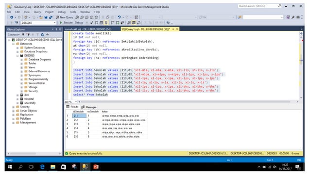 Penggunaan SUBQUERY SQL SERVER (USING SUBQUERIES) | PPTX