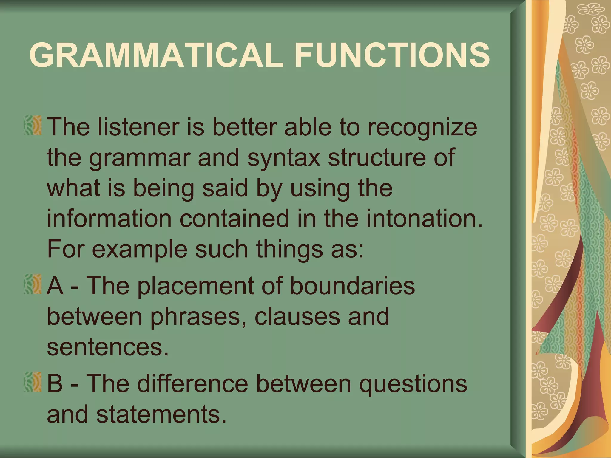 INTONATION AND ITS FUNCTIONS | PPT