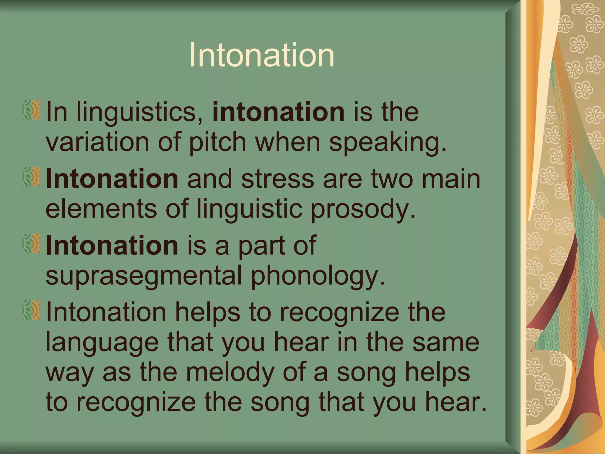 INTONATION AND ITS FUNCTIONS | PPT