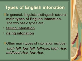 INTONATION AND ITS FUNCTIONS | PPT