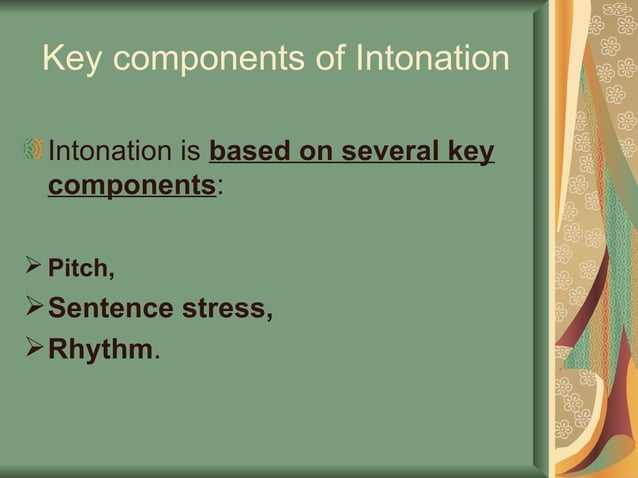 INTONATION AND ITS FUNCTIONS | PPT | World/International Music | Music