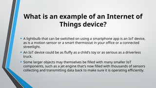 iot introduction notes internet of things | PPT