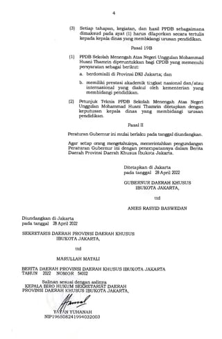 PERGUB NO. 21 TAHUN 2022 | PDF