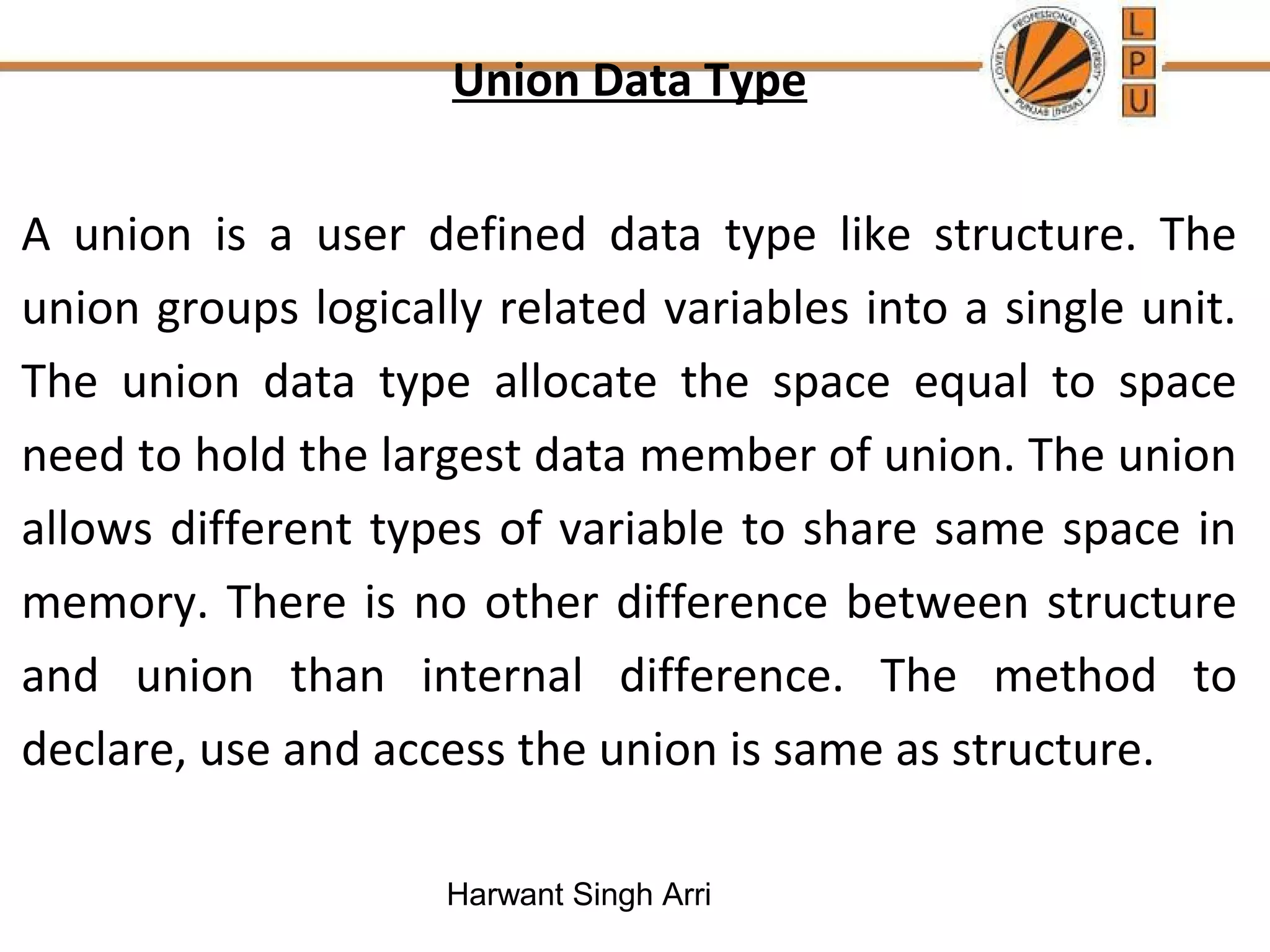 structure and union | PPT