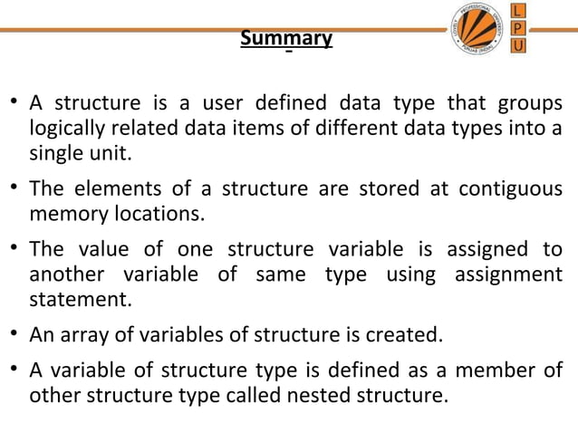 structure and union | PPT | Programming Languages | Computing