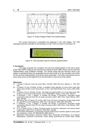 Simulation and Hardware Implementation of Shunt Active Power Filter Based on Synchronous ...