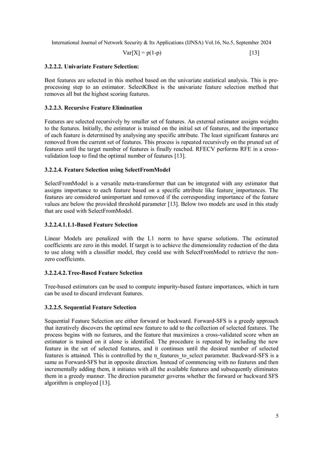 Comparative Analysis Of Feature Selection Techniques For Lstm Based