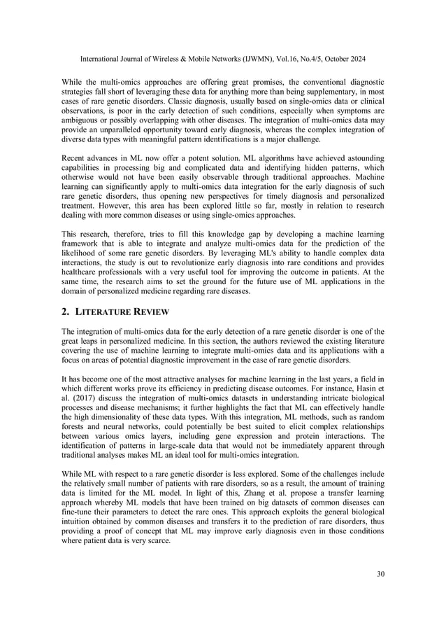 MACHINE LEARNING FOR EARLY DETECTION OF RARE GENETIC DISORDERS USING ...