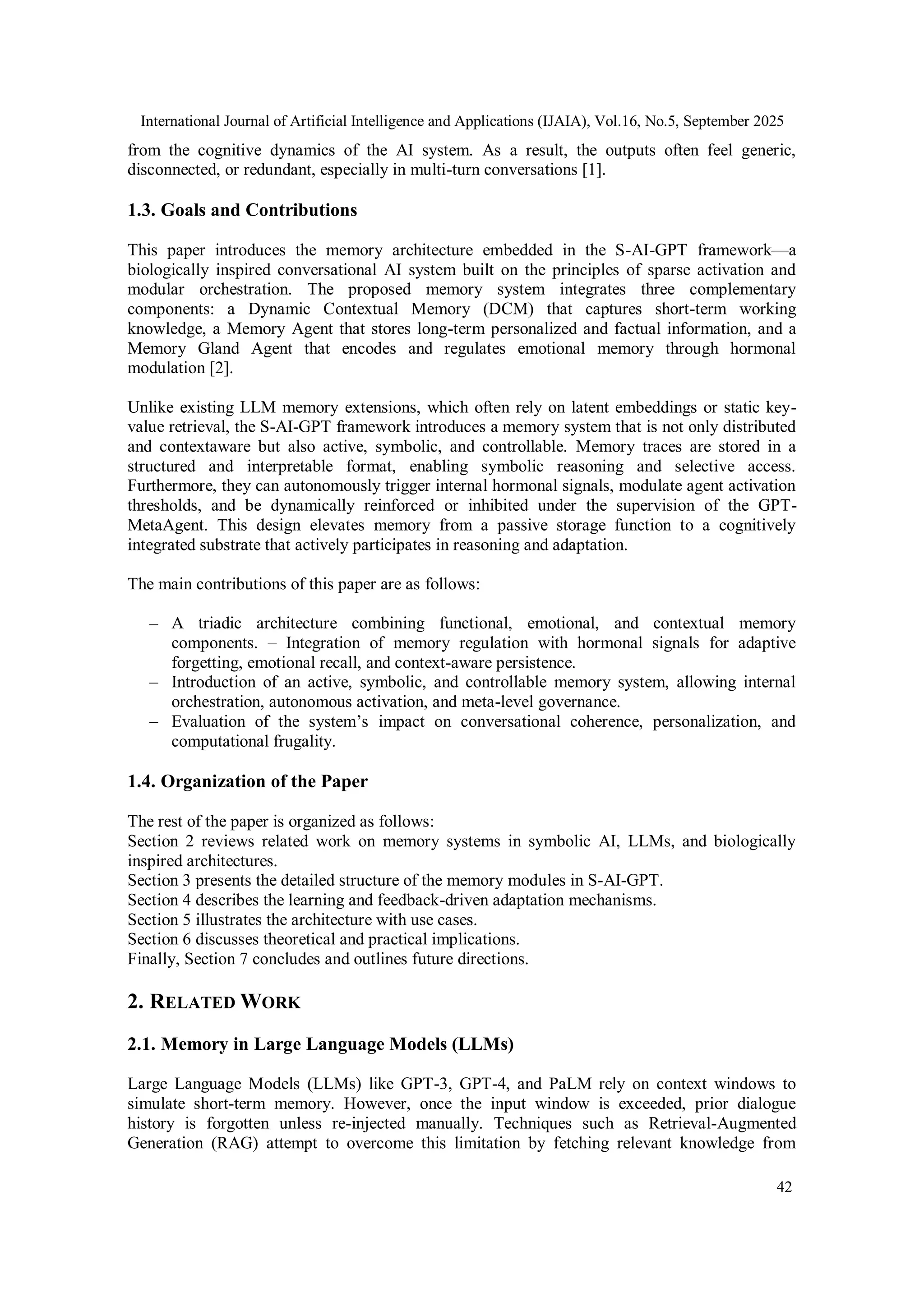 MEMORY ARCHITECTURE IN S-AI-GPT: FROM CONTEXTUAL ADAPTATION TO HORMONAL ...