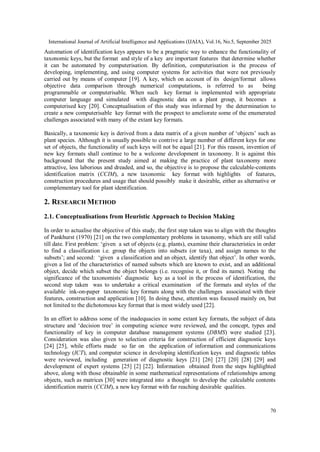Calculable-Contents Identification Matrix: A Computerisable Key Format ...