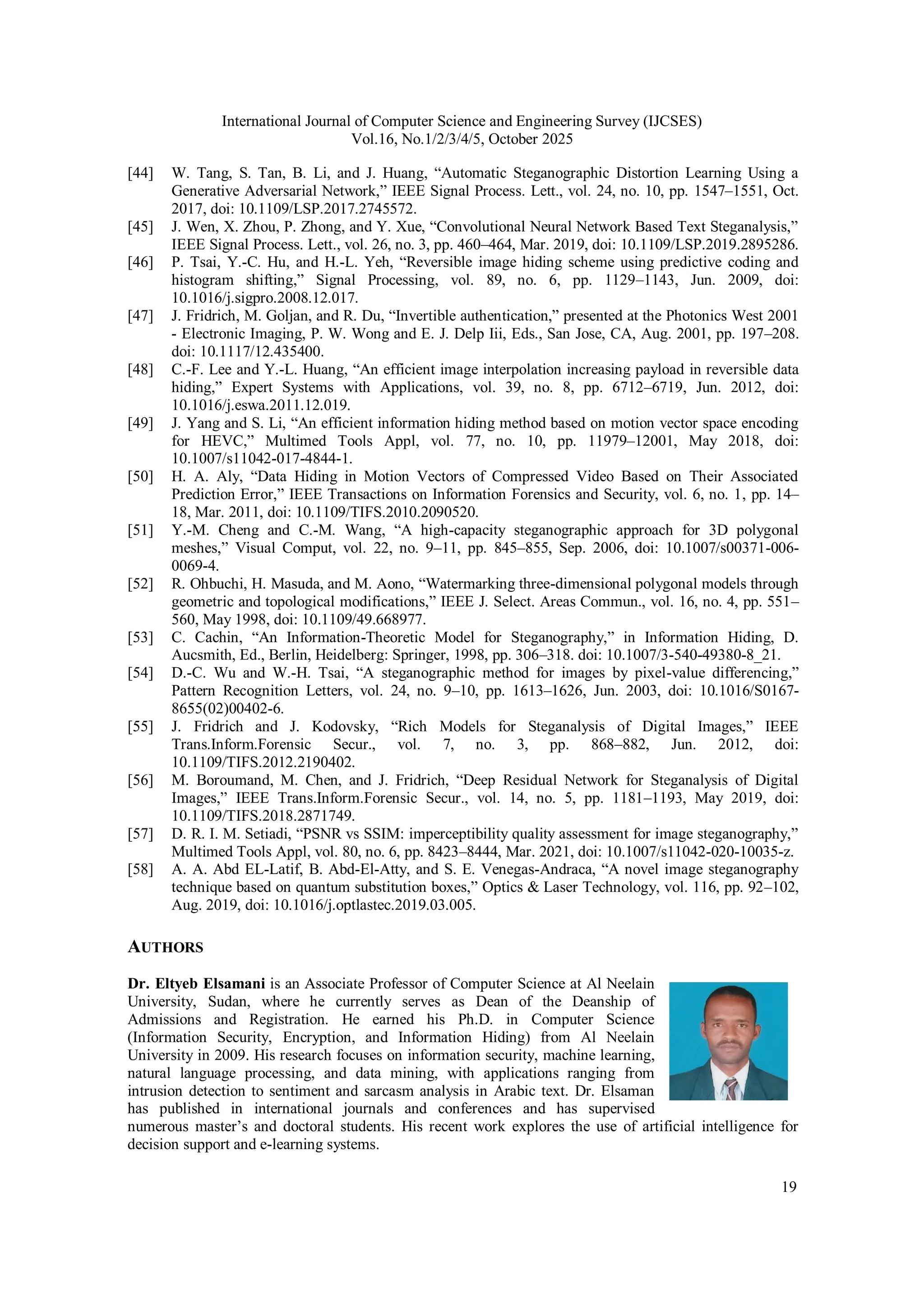 Steganography Research Landscape: A Brief Century-long Bibliometric ...