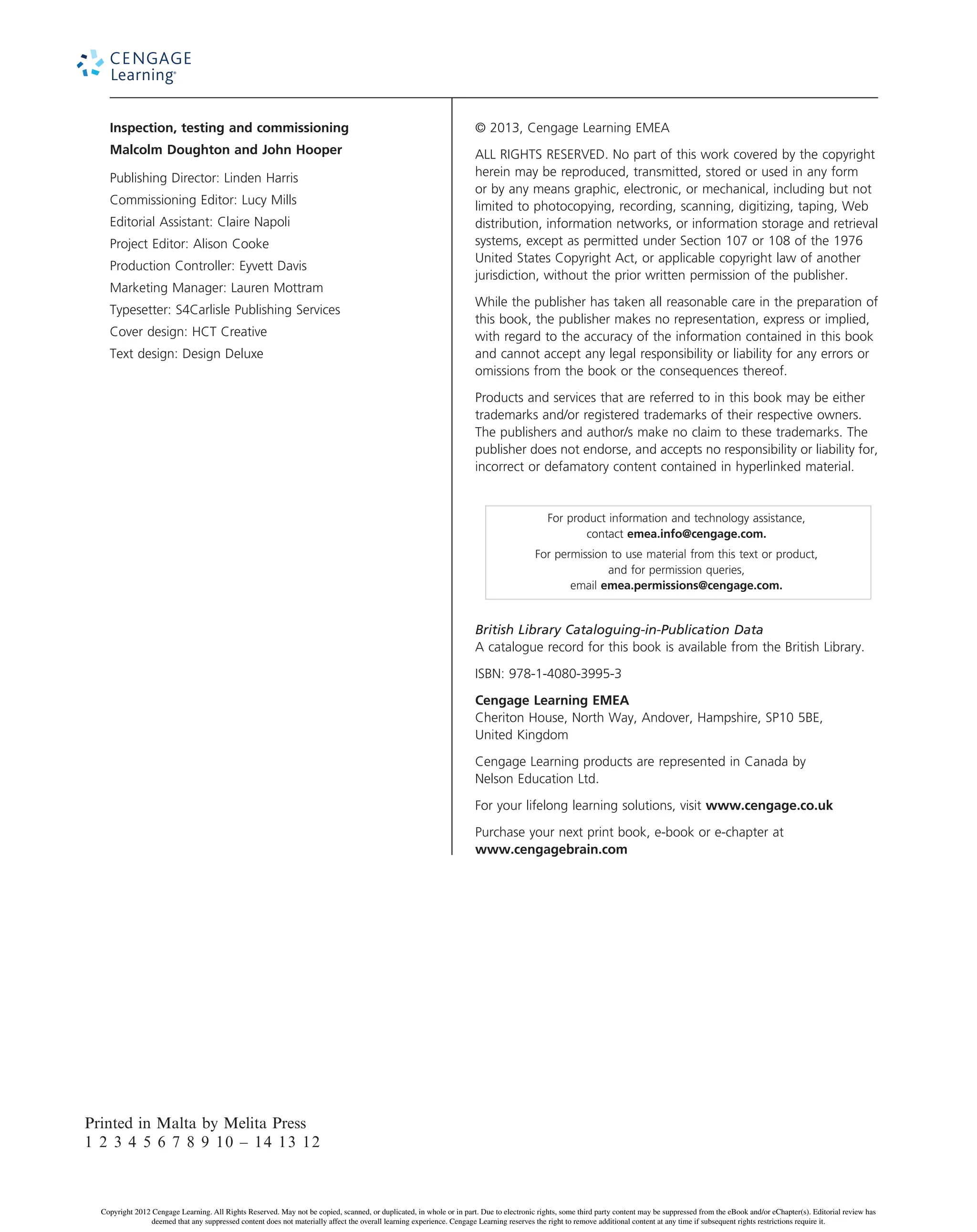 EIS Inspection Testing and Commissioning Malcolm Doughton | PDF