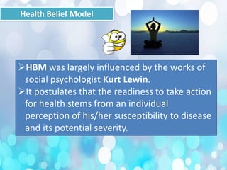 165356704-Health-Belief-Model.ppt detailed explanation | PPT