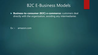 e commerce business models | PPTX