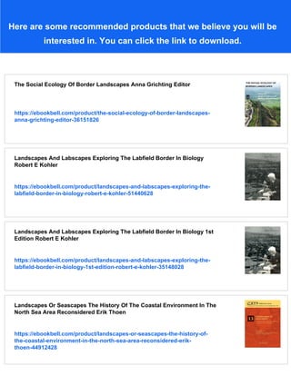 Border Landscapes The Politics Of Akha Land Use In China And Thailand ...