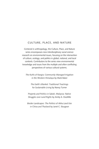 Border Landscapes The Politics Of Akha Land Use In China And Thailand ...