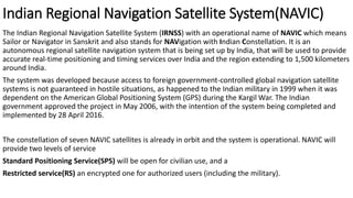 NAVIC (Navigation with Indian Constellation) | PPTX