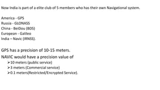 NAVIC (Navigation with Indian Constellation) | PPTX