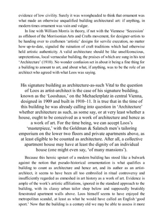 Adolf Loos The Art Of Architecture Joseph Masheck | PDF