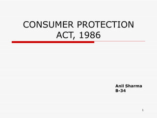 16564 consumer protection-act-1986 | PPT