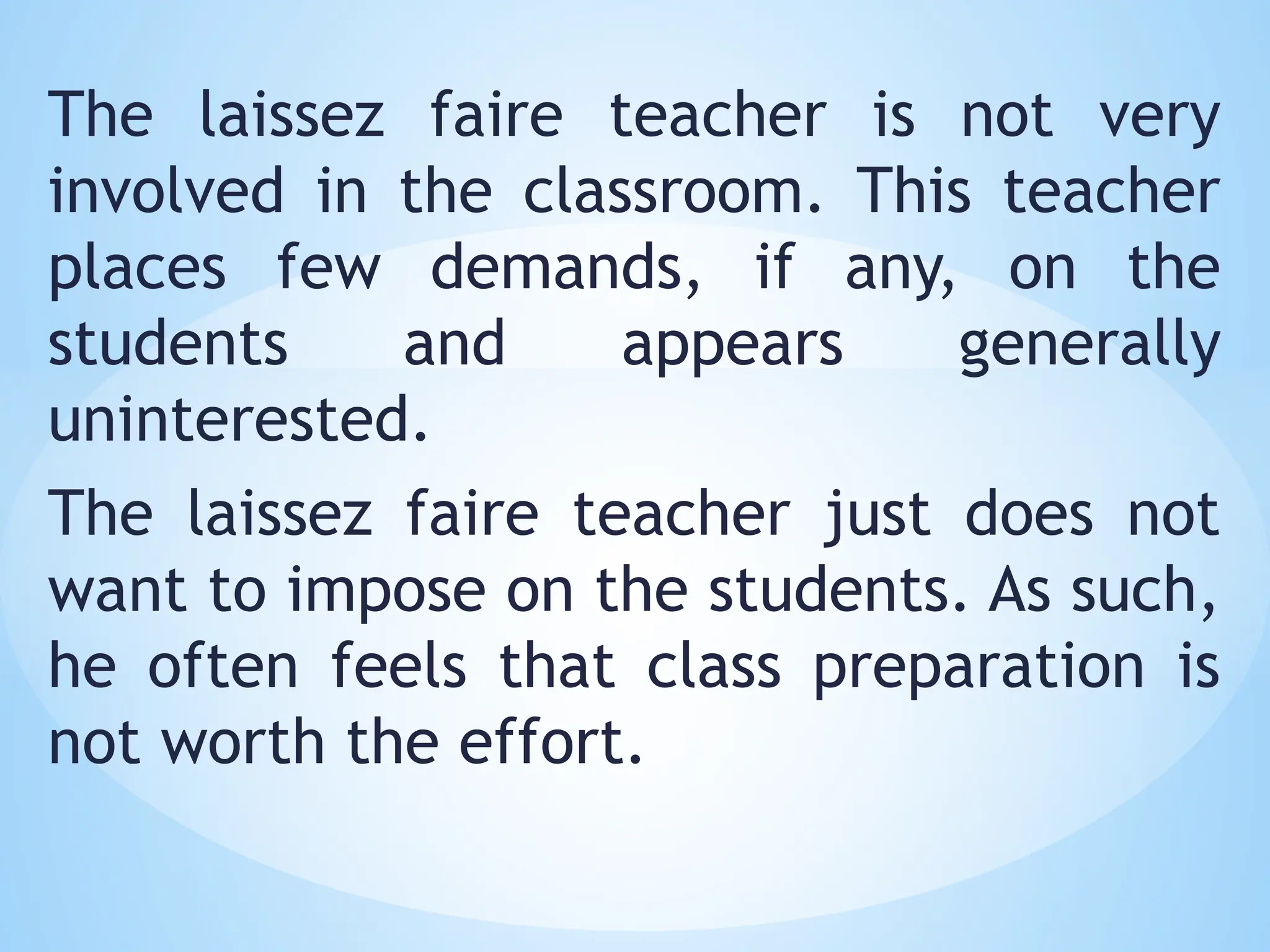 Laissez Faire teaching behaviour ppt.pptx