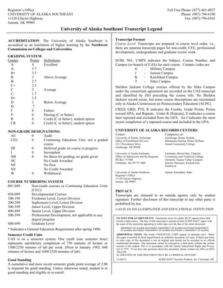 College transcript | PDF