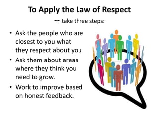 Twenty One Irrefuteable Laws of Leadership | PPTX