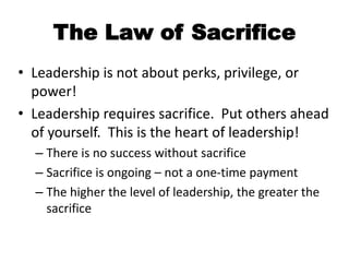 Twenty One Irrefuteable Laws of Leadership | PPTX