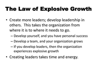 Twenty One Irrefuteable Laws of Leadership | PPTX