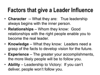 Twenty One Irrefuteable Laws of Leadership | PPTX