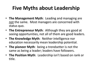 Twenty One Irrefuteable Laws of Leadership | PPTX