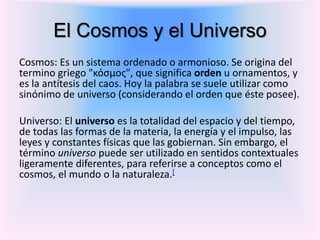 Sebastian Ramos cosmos y universo | PPT