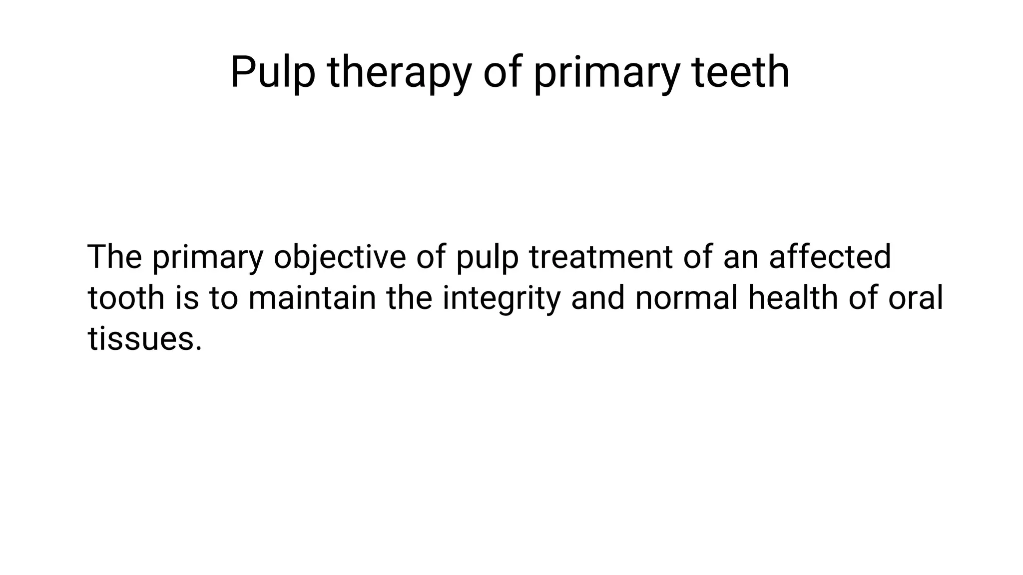pulp therapy of primary teeth | PDF