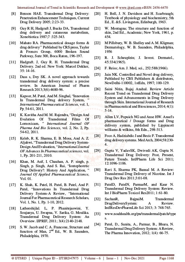A Basic Overview on Transdermal Drug Delivery System | PDF