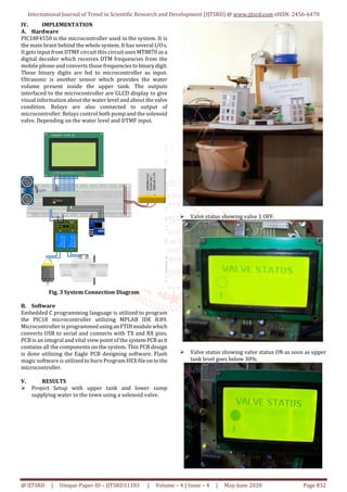 Automated Water Management and Distribution System using DTMF | PDF ...