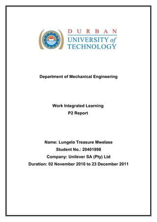 Lungelo Mwelase P2 Report | DOC